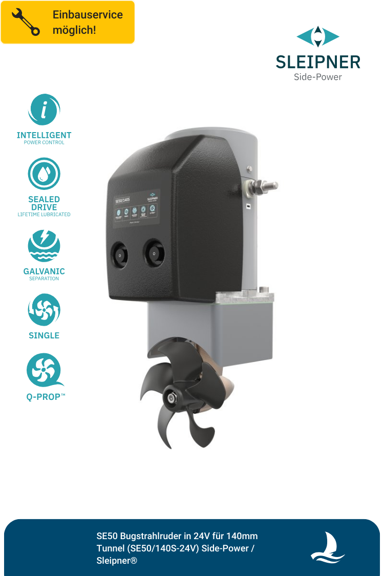 SE50 Tunnel bow thruster, 24V – Marinevertrieb